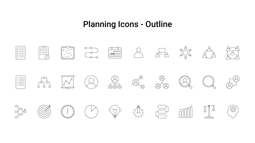 Free Planning Icons - FreeGraphica
