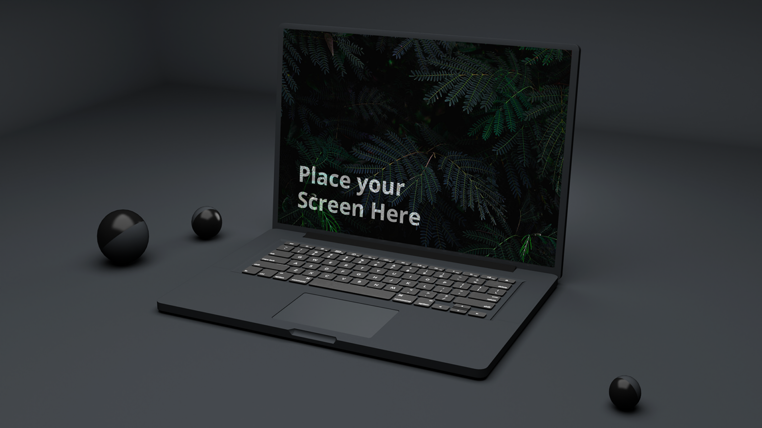 Free 3D Laptop Mockup - FreeGraphica