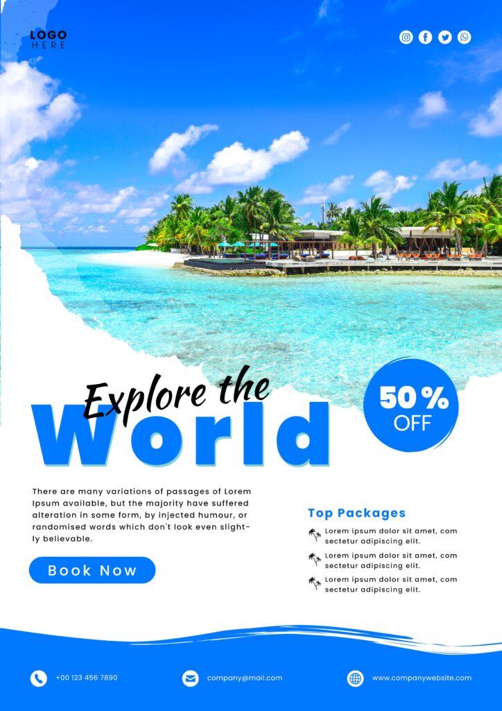 Free Travel Poster Design Template - FreeGraphica