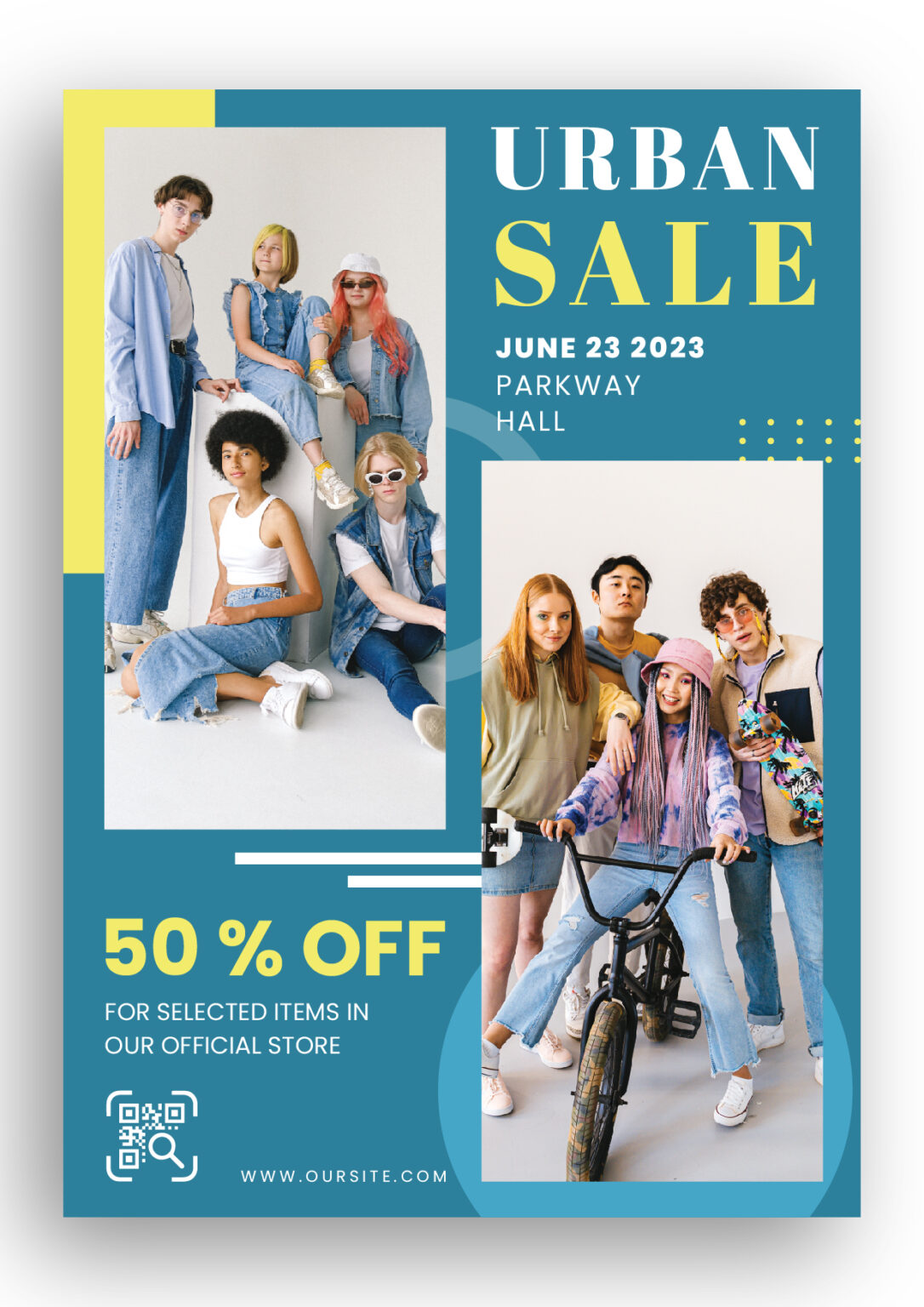 Free Clothing Sale Poster Template - FreeGraphica
