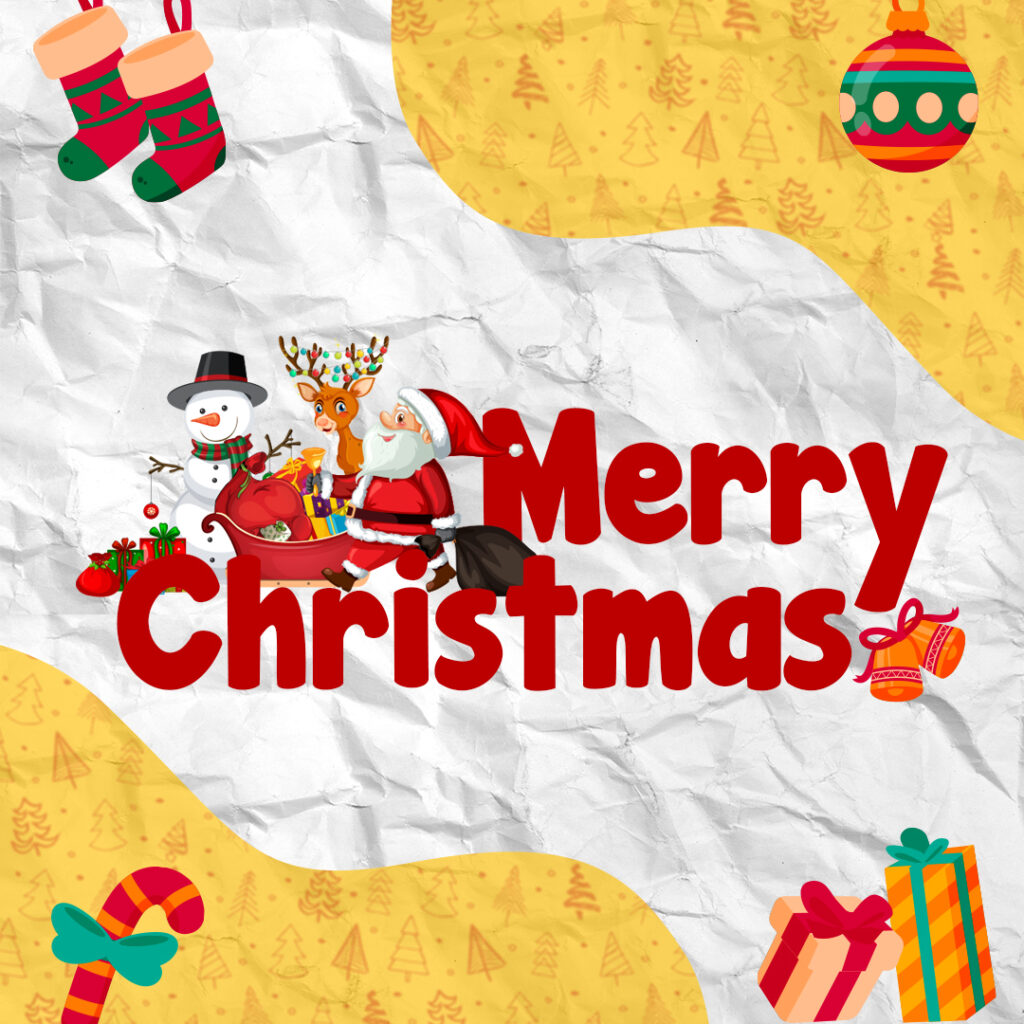 Free Stunning Merry Christmas Poster Template - FreeGraphica