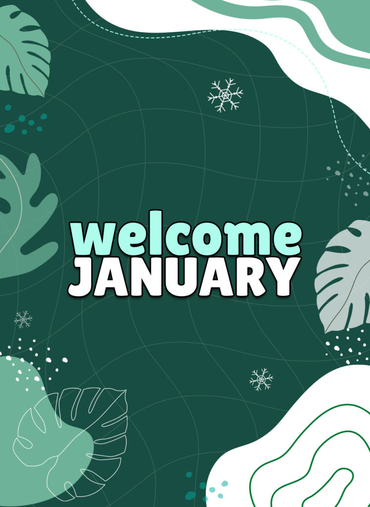 Free Welcome January Poster Template - FreeGraphica