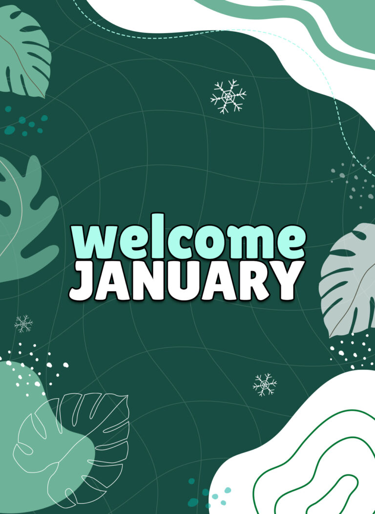 Free Welcome January Poster Template - FreeGraphica