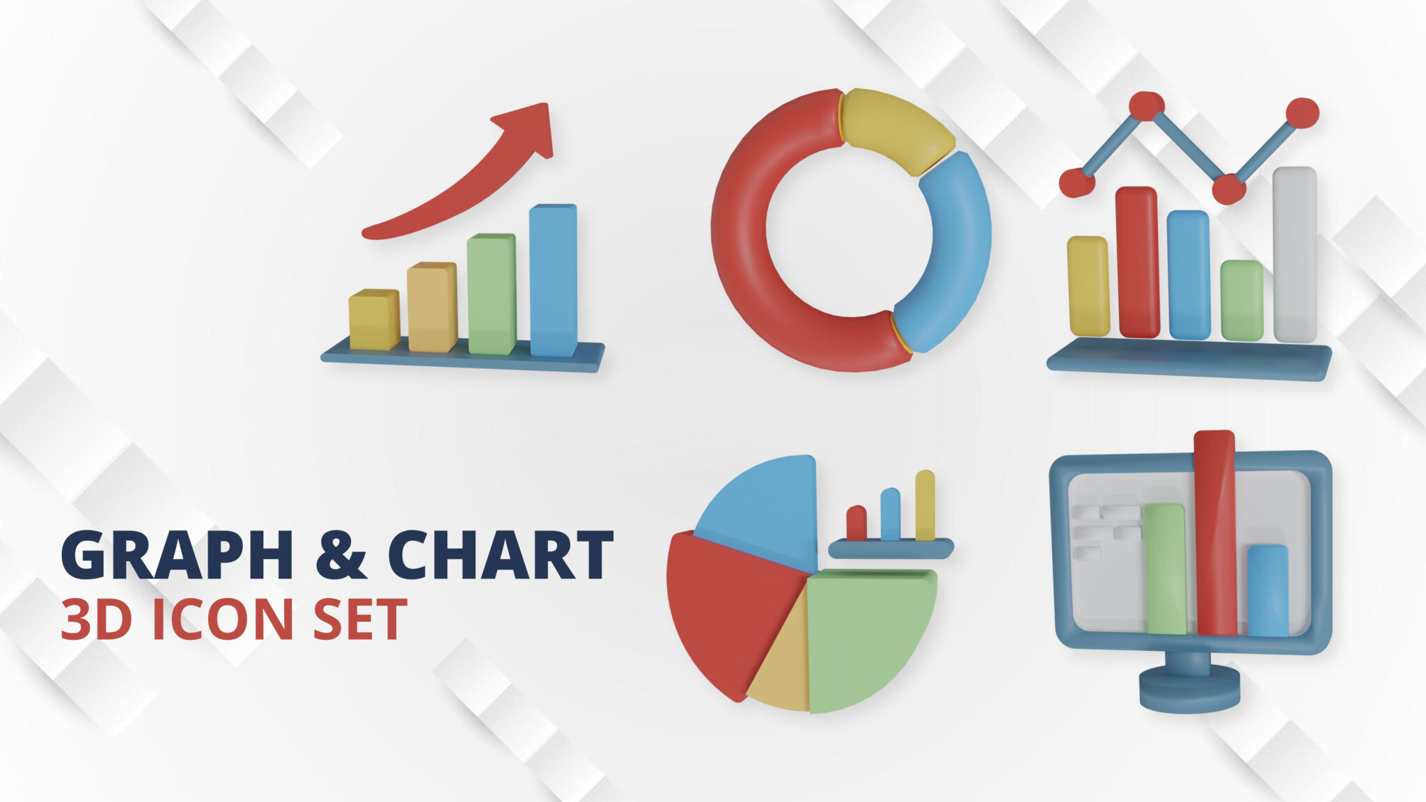 Free 3D Bar Chart Icon - FreeGraphica