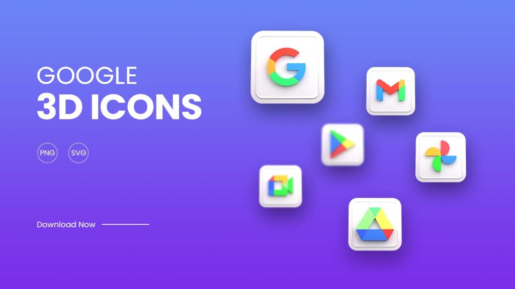 Free Google 3D icons - FreeGraphica